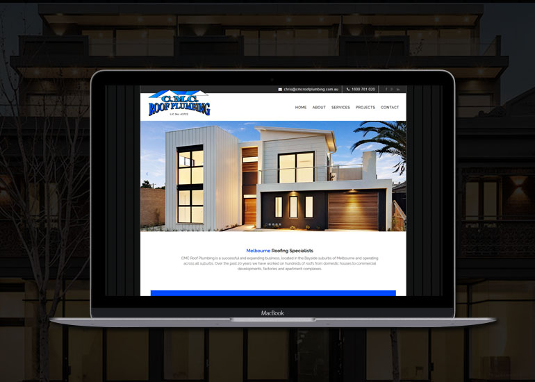 CMC Roof Plumbing Web Design - Creative Chaos