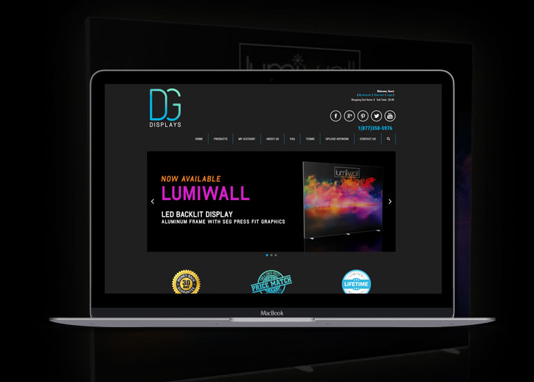 DG Displays Web Design - Creative Chaos